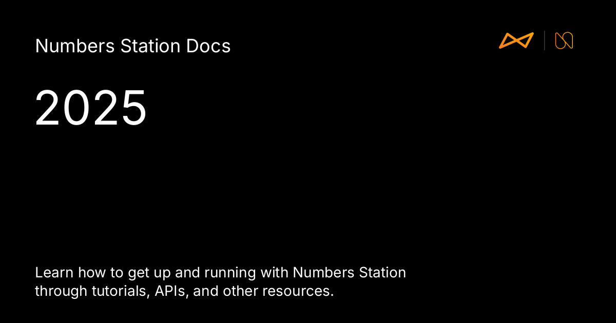 2025 - Numbers Station Docs